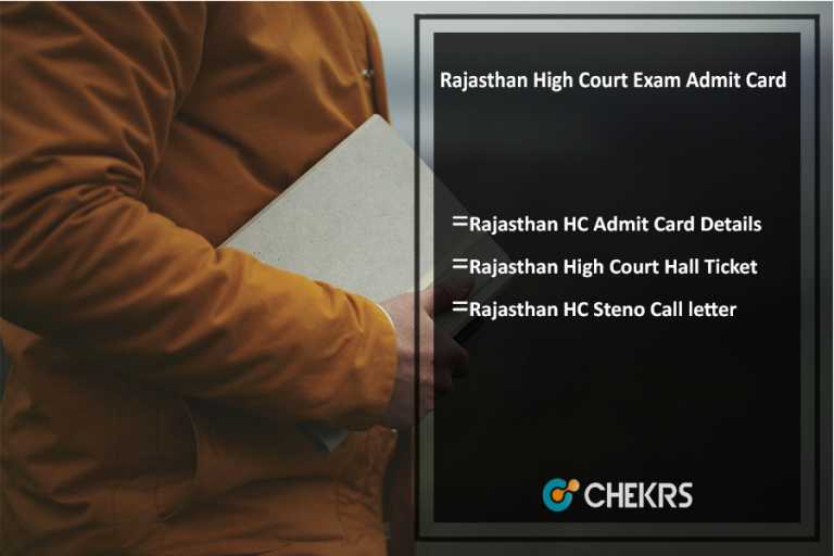 Rajasthan High Court Exam Admit Card 2024 LDC, Steno Hall ticket