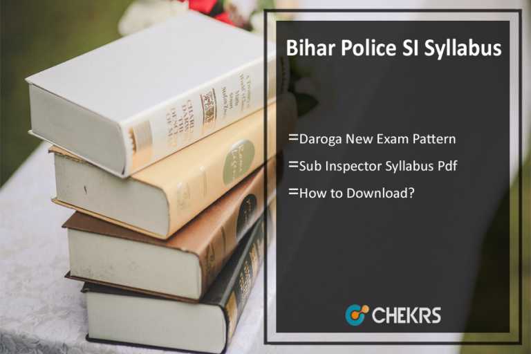 Bihar Police SI Syllabus 2024 Pdf- Daroga New Exam Pattern