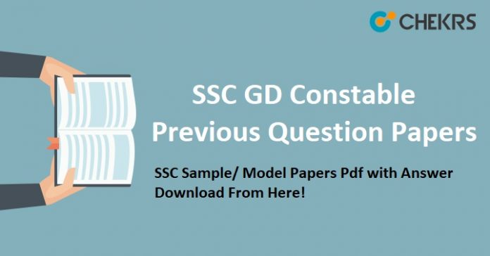 SSC GD Constable Previous Question Paper Pdf in Hindi | Sample/ Model Paper